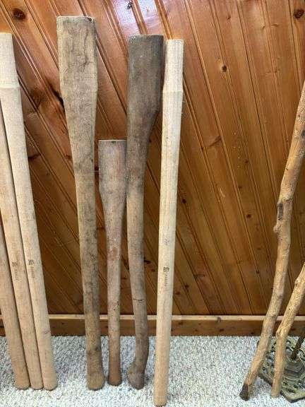 3-CT, AXE HANDLES, 1 SLEDGE HAMMER HANDLE - Isabell Auction