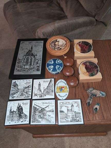 (L) ASST'D VINTAGE GERMAN COLLECTIBLES, COASTERS, DUCK FIGURINES, ETC ...