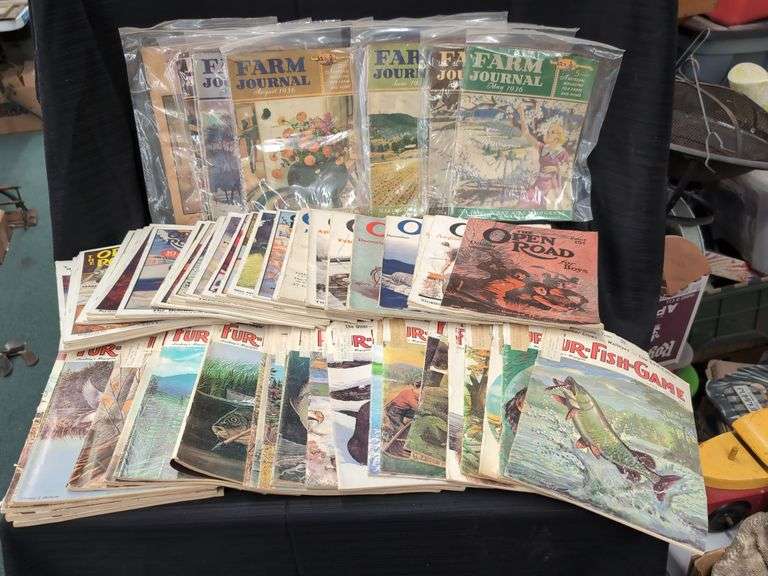 ASST'D VINTAGE "FARM JOURNAL", "OPEN ROAD FOR BOYS", & "FUR-FISH-TRADE ...