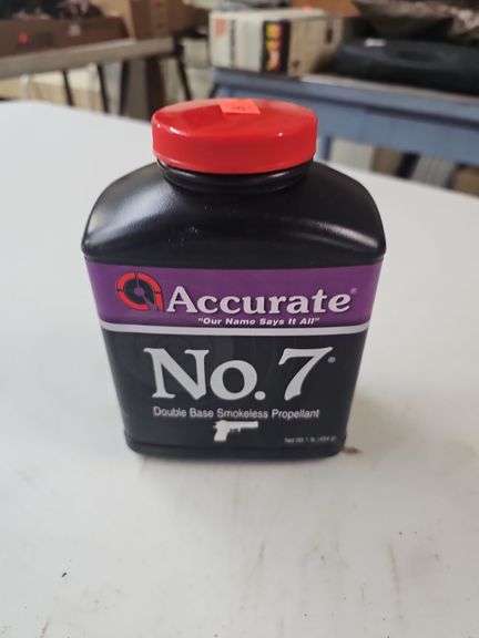 1LB ACCURATE NO. 7 DOUBLE BASE SMOKELESS PROPELLANT - Isabell Auction