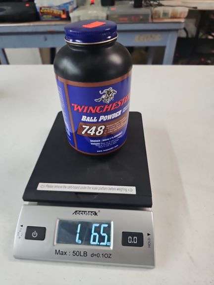 1LB WINCHESTER 748 BALL POWDER (OPENED) - Isabell Auction