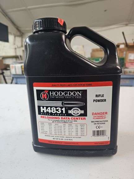8 LB HODGDON H4831 RIFLE POWDER - Isabell Auction