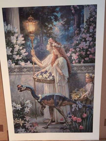 (S) "GARDEN OF HOPE" BY JAMES GURNEY SIGNED & NUMBERED DINOTOPIA PRINT ...