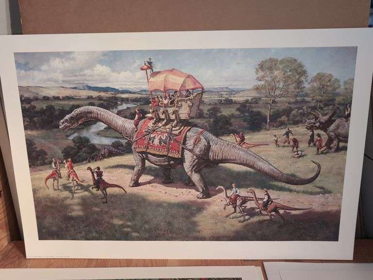 (S) "THE EXCURSION" BY JAMES GURNEY SIGNED & NUMBERED DINOTOPIA PRINT ...