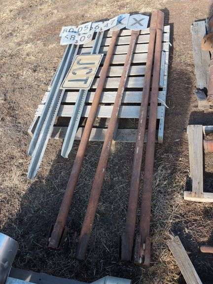 (OUT) ASST'D VINTAGE SIGNS/SIGN POLES - Isabell Auction