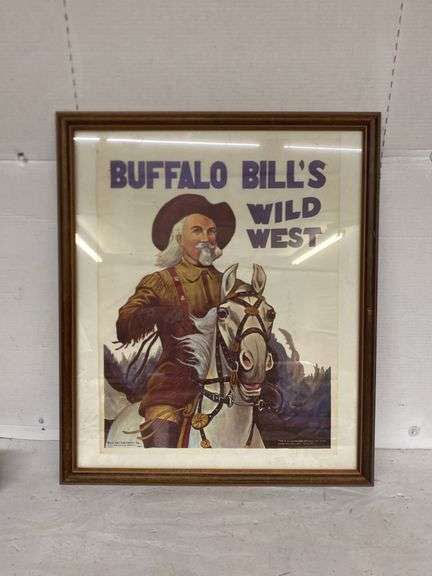 23” x 27” BUFFALO BILL FRAMED POSTER - Isabell Auction