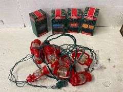HALLMARK TRAIN ORNAMENTS W/ LANTERN STRING LIGHTS (NEEDS FIXED ...