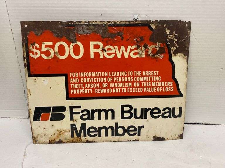 14” x 11” FARM BUREAU SIGN - Isabell Auction