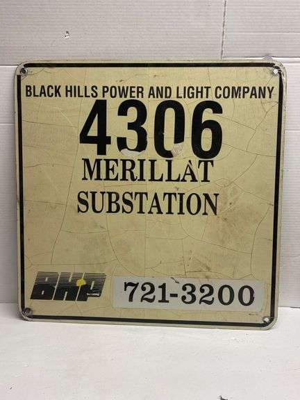 24” x 24” SUBSTATION SIGN - Isabell Auction