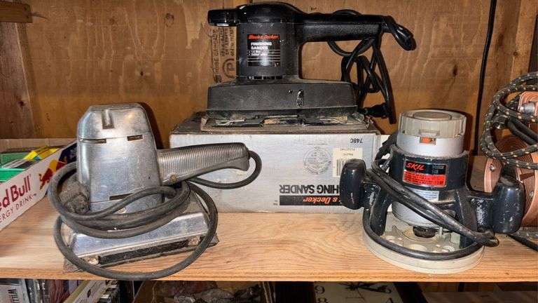 CRAFTSMAN ORBITAL SANDER, SKIL ROUTER, BLACK & DECKER FINISHING SANDER ...