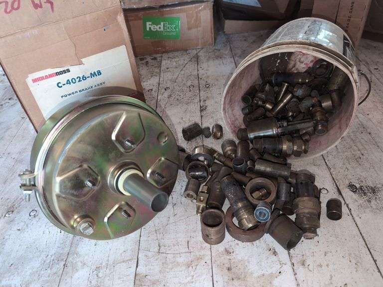 POWER BRAKE ASSEMBLY & BUCKET OF BRASS - Isabell Auction