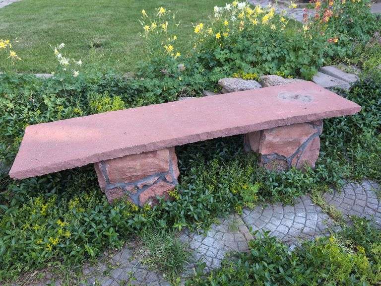 65" LONG STONE BENCH - Isabell Auction