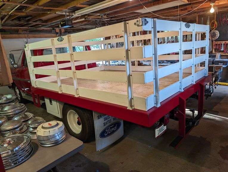 1967 FORD F-350 1-TON DUALLY PICKUP TRUCK WITH FLATBED & SIDES (ODO ...