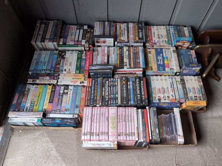 LOT OF ASST'D DVDS & VHS TAPES - Isabell Auction