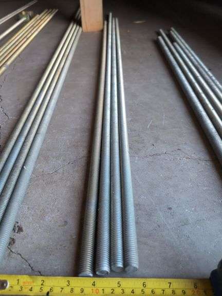 (4) PCS. THREADED ROD ((1) 53", (2) 48", & (1) 45") - Isabell Auction