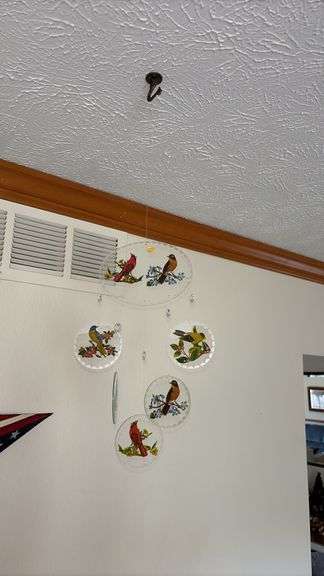 BIRD GLASS WIND CHIMES MADE IN WEST GERMANY - Isabell Auction