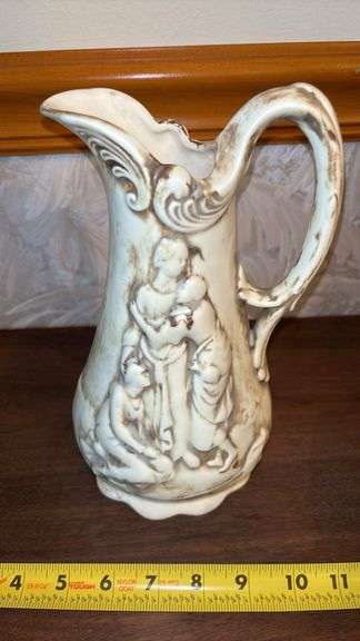 10”T VINTAGE RUTH 1:8-16 BIBLE VERSE PITCHER - Isabell Auction