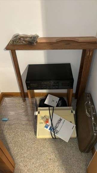 LOT OF BROTHER PORTABLE ELECTRONIC TYPEWRITER, SONY STEREO CASSETTE ...