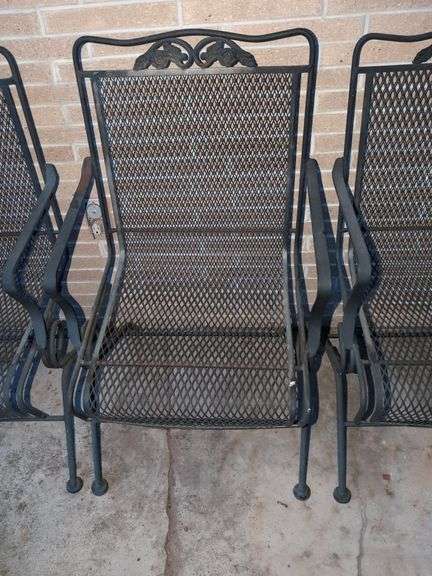 (OUT) OUTDOOR METAL MESH SPRING CHAIR - Isabell Auction