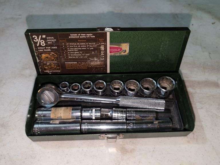 (G) 3/8" DR. SOCKET SET (SK & CRAFTSMAN) - Isabell Auction