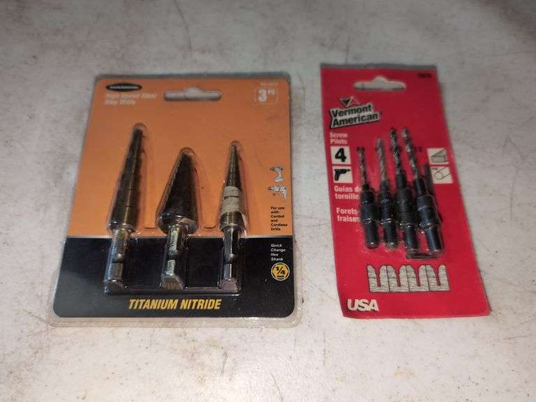 (G) 3-PC. STEP BIT SET & 4-PC. PILOT BIT SET - Isabell Auction