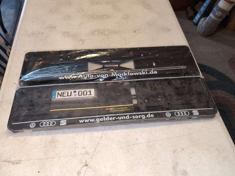 (G) 2-PAIR GERMANY LICENSE PLATE FRAMES - Isabell Auction