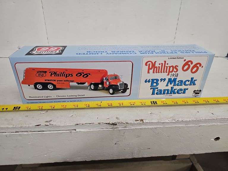 CLASSIC COLLECTIBLES 1958 B MACK TANKER TUCK & TRAILER -PHILLIPS 66 ...