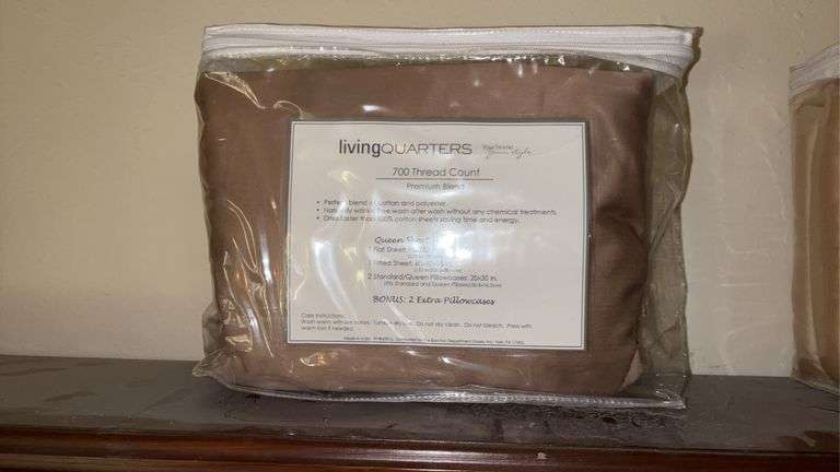 (BR) LIVING QUARTERS QUEEN SHEET SET - Isabell Auction