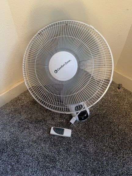 (LR) COMFORT ZONE WALL MOUNT FAN WITH REMOTE - Isabell Auction