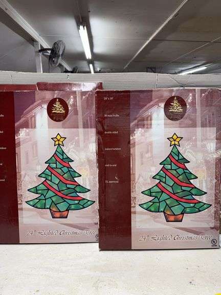 (2) 24” LIGHTED CHRISTMAS TREES - Isabell Auction