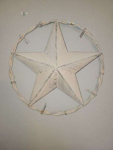 (LR) ROUND METAL STAR HOME DECOR, 12"X12" - Isabell Auction