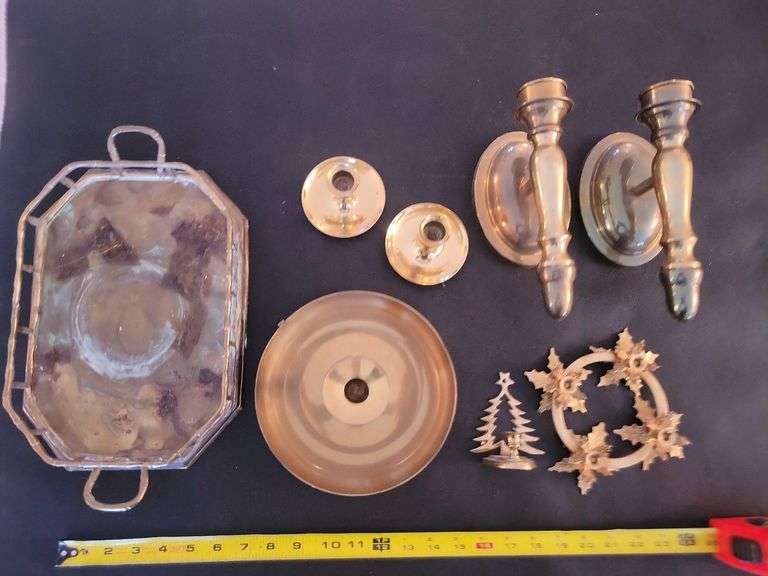(DR) ASSORTED BRASS CANDLE HOLDERS, HOME DECOR, ETC. - Isabell Auction