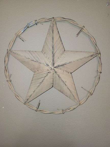 (LR) ROUND METAL STAR HOME DECOR, 12"X12" - Isabell Auction