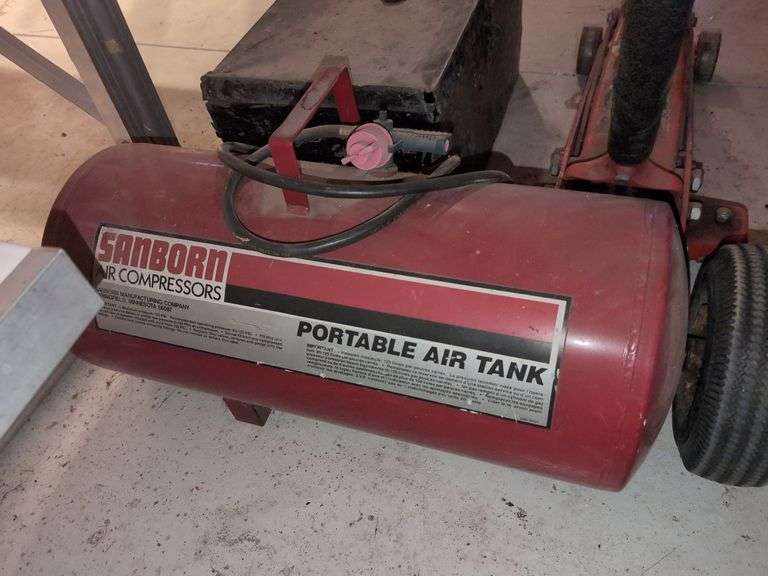 SANBORN PORTABLE AIR TANK - Isabell Auction