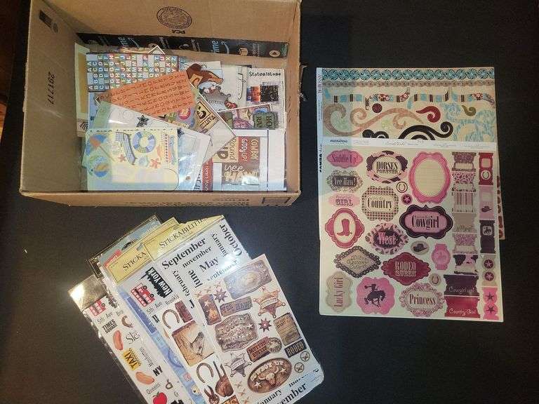 (O) ASSORTED SCRAPBOOKING STICKER SHEETS, ETC. - Isabell Auction