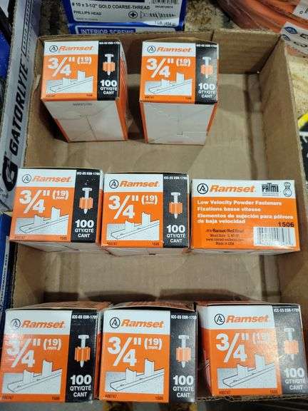 (8) 100CT. BOXES OF POWDER FASTENERS, LOW VELOCITY - Isabell Auction