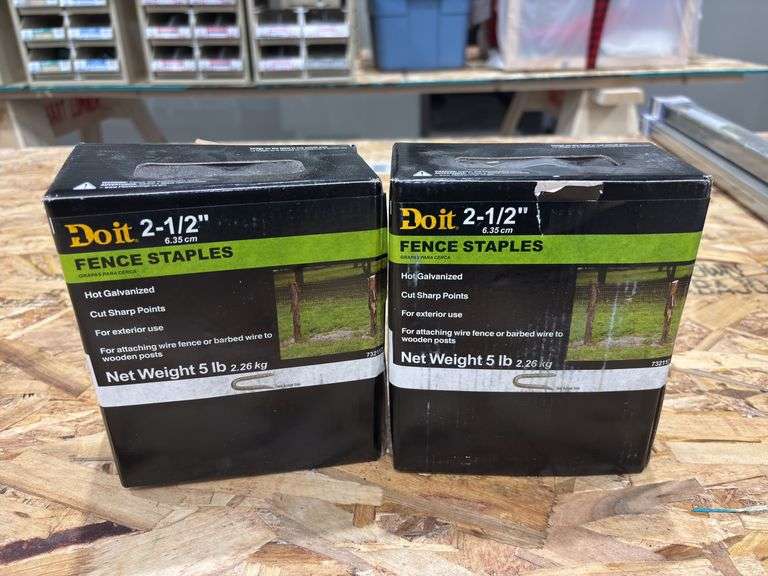 2-CT. 5 LB. BOXES 2-1/2” FENCE STAPLES - Isabell Auction