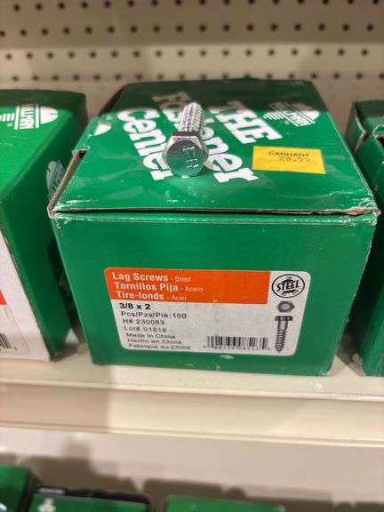 100 CT. BOX 3/8 X 2” LAG SCREWS - Isabell Auction