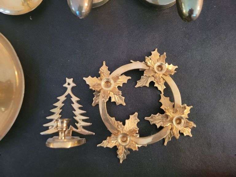 (DR) ASSORTED BRASS CANDLE HOLDERS, HOME DECOR, ETC. - Isabell Auction