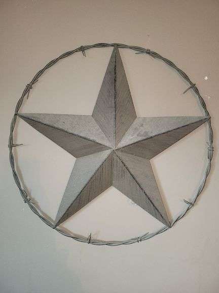 (LR) ROUND METAL STAR HOME DECOR, 24"X24" - Isabell Auction