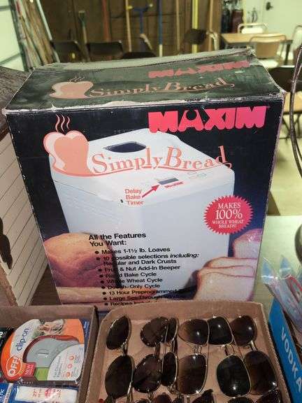 (G) MAXIM SIMPLY BREAD ELEC. BREAD MACHINE - Isabell Auction