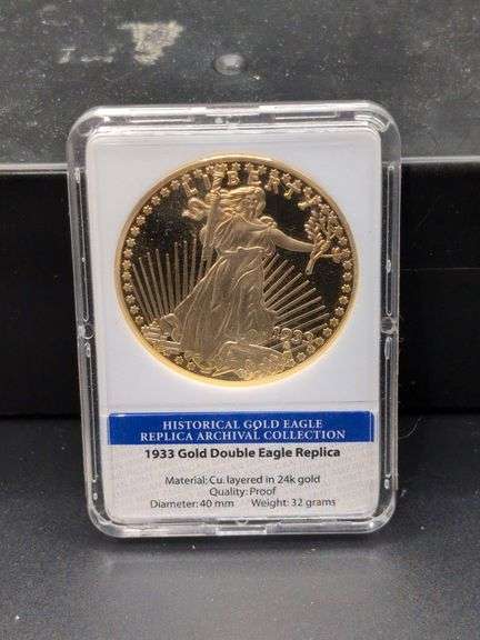 1933 GOLD DOUBLE EAGLE REPLICA COIN - Isabell Auction