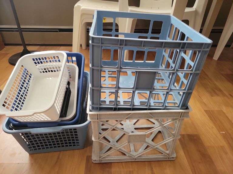 (LR) ASSORTED PLASTIC ORGANIZERS, 2 CRATES - Isabell Auction