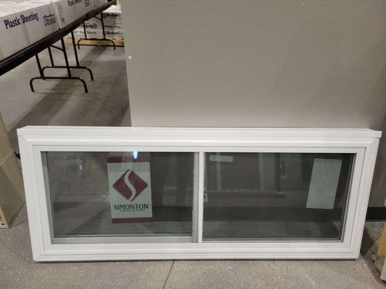 SIMONTON SLIDING DOUBLE HUNG VINYL WINDOW, (24.5" X 60") - Isabell Auction