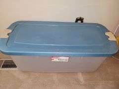 (LB) XL LATCHABLE RUBBERMAID TOTE W/LID, 95QT. - Isabell Auction