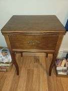 (LB) DELUXE PUSH BUTTON SEWING MACHINE AND CABINET - Isabell Auction