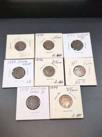 1890-92-93-95-96-97-98-99 INDIAN HEAD CENTS - Isabell Auction