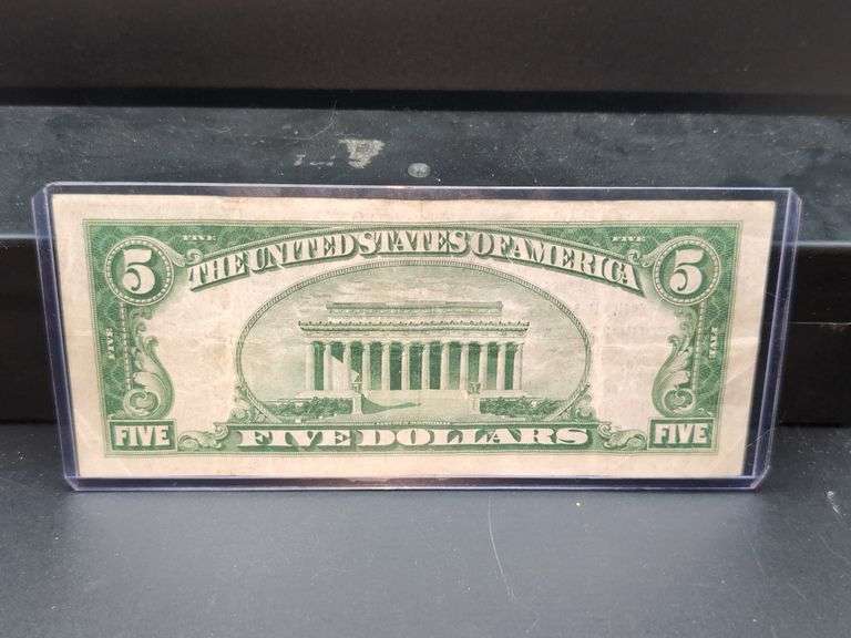 1929 EXCHANGE NATIONAL BANK OF COLORADO SPRINGS COLORADO BROWN SEAL $5 ...