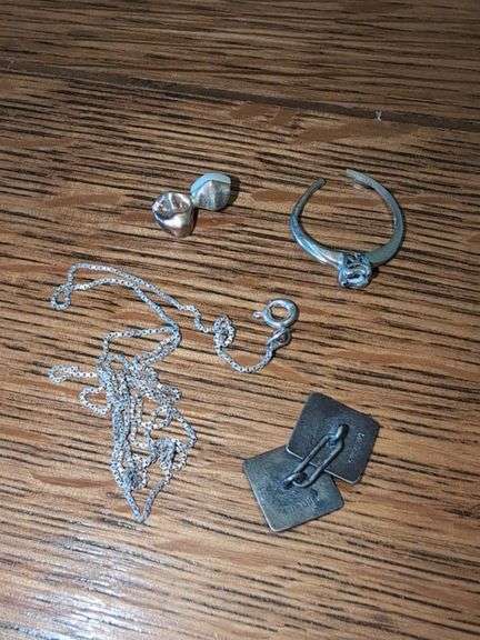 (HC) GOLD TOOTH, WHITE GOLD SCRAP RING (MARLED 14K) STERLING SILVER ...