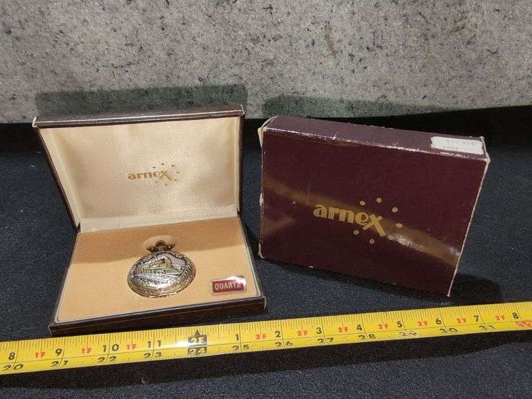 ARNEX UNION PACIFIC POCKET WATCH WITH CASE & BOX - Isabell Auction